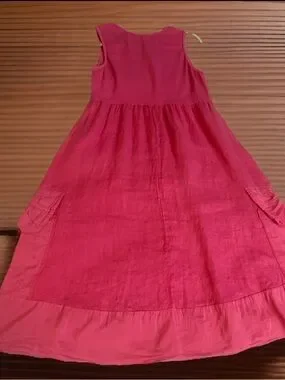 M Made In Italy | Dresses | Italian Linen Lagenlook Wearable Art Dress ...